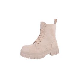 Ital-Design Lace-Up Ankle Boots female size 41 Beige