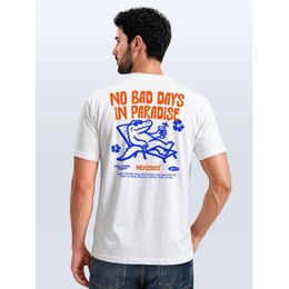 Neverless Shirt 'No Bad Days Krokodil' Herren Gr&ouml;&szlig;e 5XL wei&szlig;