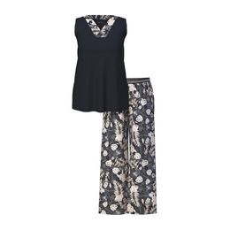 Ulla Popken Pyjama Damen Gr&ouml;&szlig;e 9XL/10XL basaltgrau / hellgrau / dunkelgr&uuml;n / schwarz Sommerkleid