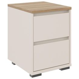 CARRYHOME Nachtschrank, Eiche, Kaschmir, Kunststoff, 2 Schublade(n) Schubladen, 40.1x54.8x48 cm, Schlafzimmer, Nachttische