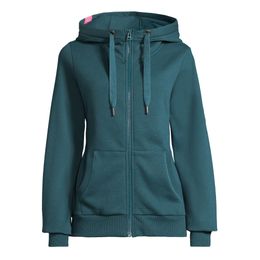 salzhaut Zip-Up Hoodie 'S&ouml;&ouml;te' female size XXXL Petrol