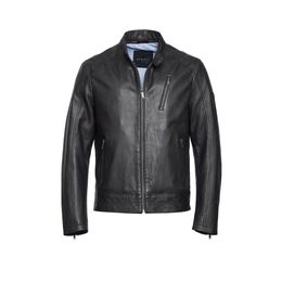Bugatti Lederjacke 'BURubio' Herren Gr&ouml;&szlig;e M schwarz Sommerjacke