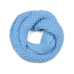 styleBREAKER Schlauchschal 'Grobstrick Loop Schal mit Woll-Anteil' Damen Gr&ouml;&szlig;e One Size hellblau
