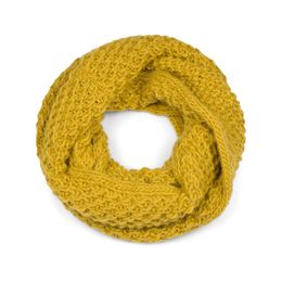 styleBREAKER Tube Scarf 'Grobstrick Loop Schal mit Woll-Anteil' female size One size Mustard