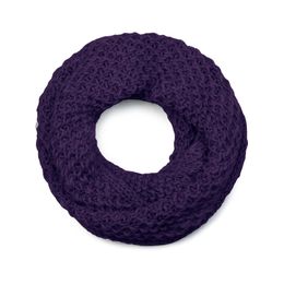 styleBREAKER Schlauchschal 'Grobstrick Loop Schal mit Woll-Anteil' Damen Gr&ouml;&szlig;e One Size lila