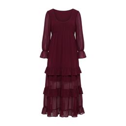 Ulla Popken Kleid Damen Gr&ouml;&szlig;e 50/52 weinrot Sommerkleid
