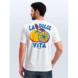 Neverless Shirt 'La dolce Vita' Herren Gr&ouml;&szlig;e S wei&szlig;