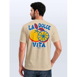Neverless Shirt 'La dolce Vita' Herren Gr&ouml;&szlig;e XXL beige