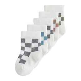 next Socken Jungen Gr&ouml;&szlig;e 3/6 mths royalblau / hellbraun / anthrazit / wei&szlig;