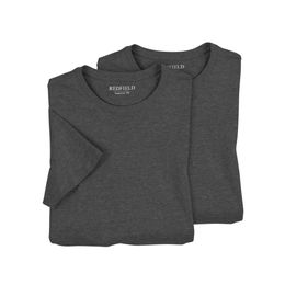 Redfield Shirt 'Redfield 2er Pack XXL O-Hals Antrazit' Herren Gr&ouml;&szlig;e 6XL grau