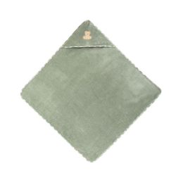 Vossen Kapuzenbadetuch Teddy, Gr&uuml;n, Textil, Uni, 100x100 cm, ISO 9001, Fkt, Made in Austria, Oeko-Tex&reg; Standard 100, hochwertige Qualit&auml;t, Pflegen, Baden, Kapuzenhandt&uuml;cher
