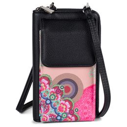 styleBREAKER Umh&auml;ngetasche 'Mini Bag Ethno Blumen Bl&uuml;ten - RFID Schutz' Damen Gr&ouml;&szlig;e One Size beige