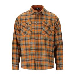 WHISTLER Button Up Shirt 'Bargo' male size S Dark brown / Orange