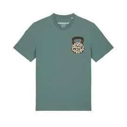 Watapparel Shirt ' No Pain, no Gain 01 ' male size XS Beige / Green / Blood red / Black