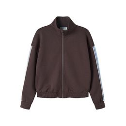 name it Sweatshirt mit Rei&szlig;verschluss in Chocolate Plum1 | Gr.: 116