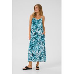 Kaffe Kleid KAthora Regular fit in Teal Leopard Print | Gr.: 44