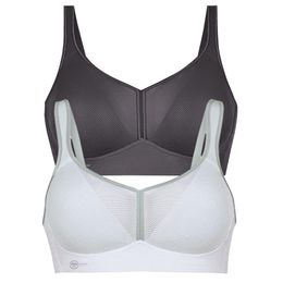 Anita Sport BH mit Schale air control DeltaPad in Weiss anthrazit | Gr.: 80B