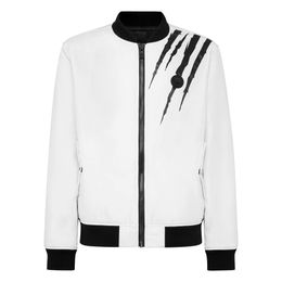 Plein Sport Between-Season Jacket 'Scratch' male size XXL Black / White