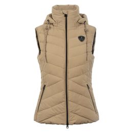 Cavallo Taillierte Steppweste CAVALRALIA braun/gr&uuml;n Damen 36