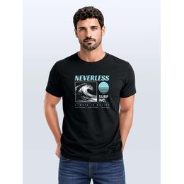 Neverless Shirt 'Surf inc wave' Herren Gr&ouml;&szlig;e XL schwarz