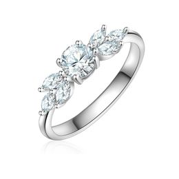 Trilani Ring Damen Gr&ouml;&szlig;e 60 silber / wei&szlig;