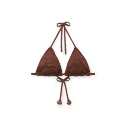 CALZEDONIA Bikinitop 'Floral Crochet' Damen Gr&ouml;&szlig;e 70/80 braun