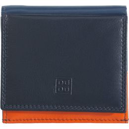 DuDu Geldb&ouml;rse Damen Gr&ouml;&szlig;e XS/XL navy / hellblau / dunkelorange