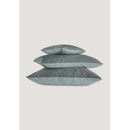 hessnatur Satin Wende-Kissenbezug in tiefseegr&uuml;n | Gr.: 40 x 80 cm