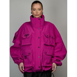 QWX2 Funktionsjacke 'Oversized Softshell Jacket &ndash; Structured / Weather-Resistant' Damen Gr&ouml;&szlig;e M fuchsia