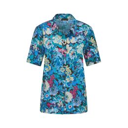 GOLDNER Blouse female size 7XL Blue / Rose / White