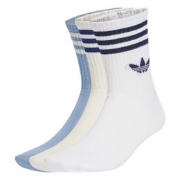 adidas originals Socken '3-Stripes Crew 3 Pairs' Damen Gr&ouml;&szlig;e 40/42 marine / himmelblau / wei&szlig; / wollwei&szlig;