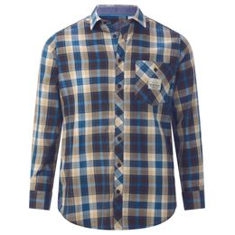 Jan Vanderstorm Button Up Shirt 'Norlund' male size L Beige / Blue / Grey