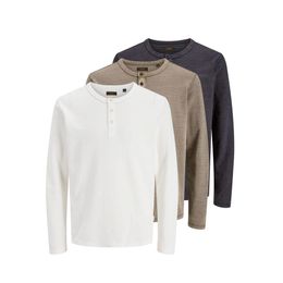 Jack & Jones Jack & Jones 3er-Pack Langarm-T-Shirt in Dark Navy | Gr.: XXL