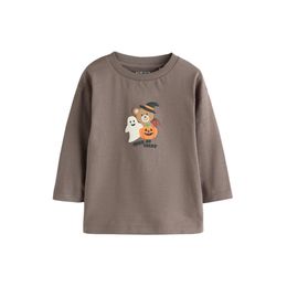 next Shirt Jungen Gr&ouml;&szlig;e 92 hellbeige / schoko / orange / schwarz