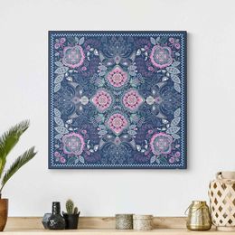 Wechselbild Detailliertes Boho Muster in Blau
