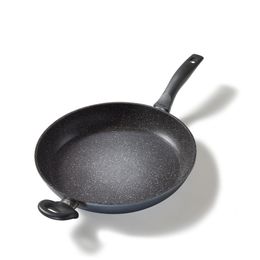 Stoneline Bratpfanne 32 cm, Pfanne Induktion geeignet, Pfanne mit echten Steinpartikeln beschichtet, Brat- & Universalpfannen aus Aluguss, gro&szlig;e Pfanne