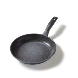 Stoneline Bratpfanne 26cm, Pfanne Induktion geeignet, Pfanne mit echten Steinpartikeln beschichtet, Brat- & Universalpfannen aus Aluguss, Pfanne 26 cm