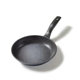 Stoneline Bratpfanne 24cm, Pfanne Induktion geeignet, Pfanne mit echten Steinpartikeln beschichtet, Brat- & Universalpfannen aus Aluguss, Pfanne 24 cm