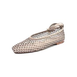 Melvin & Hamilton MELVIN & HAMILTON Leder-Spangenballerinas "Evita 1" in Beige - 44% | Gr&ouml;&szlig;e 41 | Damen-ballerinas