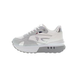 U.S. Polo Assn. Sneakers "Vicky" in Wei&szlig;/ Grau - 58% | Gr&ouml;&szlig;e 38 | Damen-sneakers