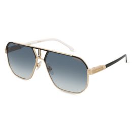 Carrera 1062/S | Herren-Sonnenbrille | Fassung: Vollrand, Quadratisch, Metall, Schwarz Gold | Glasfarbe: Blau Verlaufend