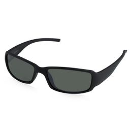 Fielmann G 2100 SUN CL | Kinder-Sonnenbrille | Fassung: Vollrand, Quadratisch, TR90, Schwarz Matt | Glasfarbe: Grau