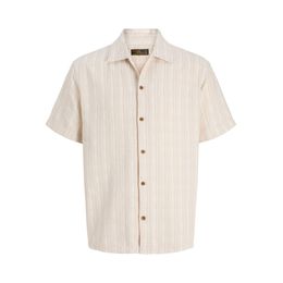 Jack & Jones JACK & JONES Button Up Shirt 'JPRBLUtiago' male size L Ecru / Greige