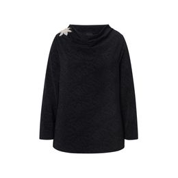 Ulla Popken Bluse Damen Gr&ouml;&szlig;e 5XL/6XL schwarz / silber