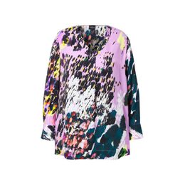 Ulla Popken Bluse Damen Gr&ouml;&szlig;e L/XL gelb / petrol / lila / wei&szlig;