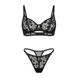L.BEV W&auml;sche-Sets 'Rosa' Damen Gr&ouml;&szlig;e 75 schwarz