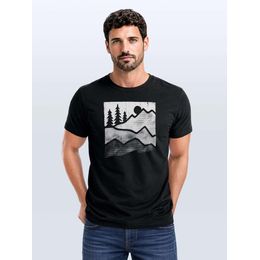 Neverless Shirt 'Mountains' Herren Gr&ouml;&szlig;e XS schwarz
