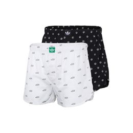 adidas originals Boxer 'Comfort Cotton Woven' Herren Gr&ouml;&szlig;e M schwarz / wei&szlig;