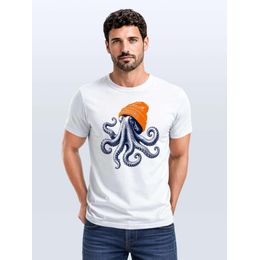Neverless Shirt 'oktopus' male size XXXL White