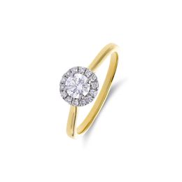 Lucardi Ring female size 60 Gold / Transparent
